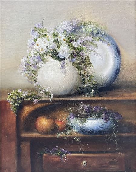 Judith Levin | Still Life of a Bouquet Cascade | MutualArt