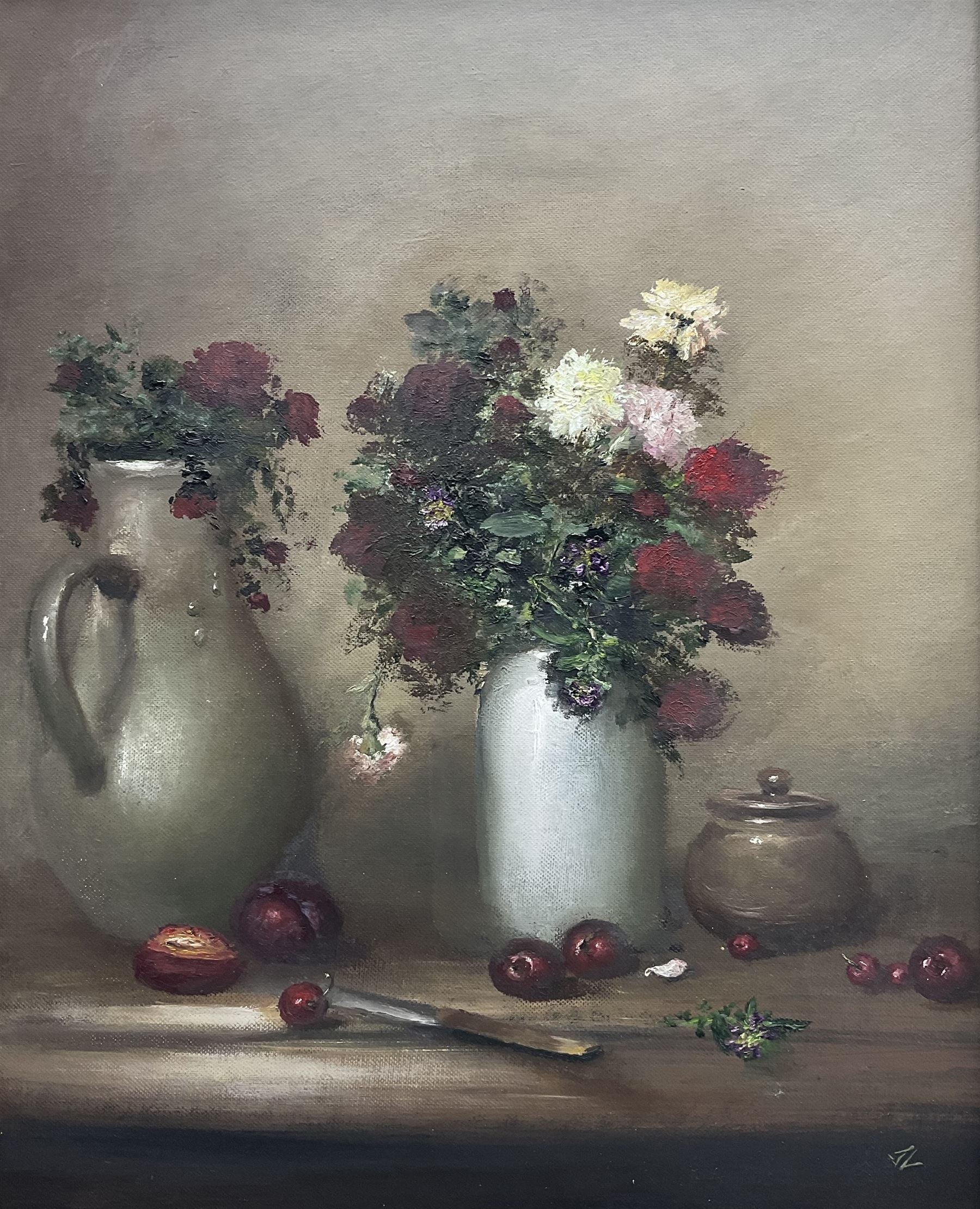 Judith Levin | Plums and Wilting Flowers | MutualArt