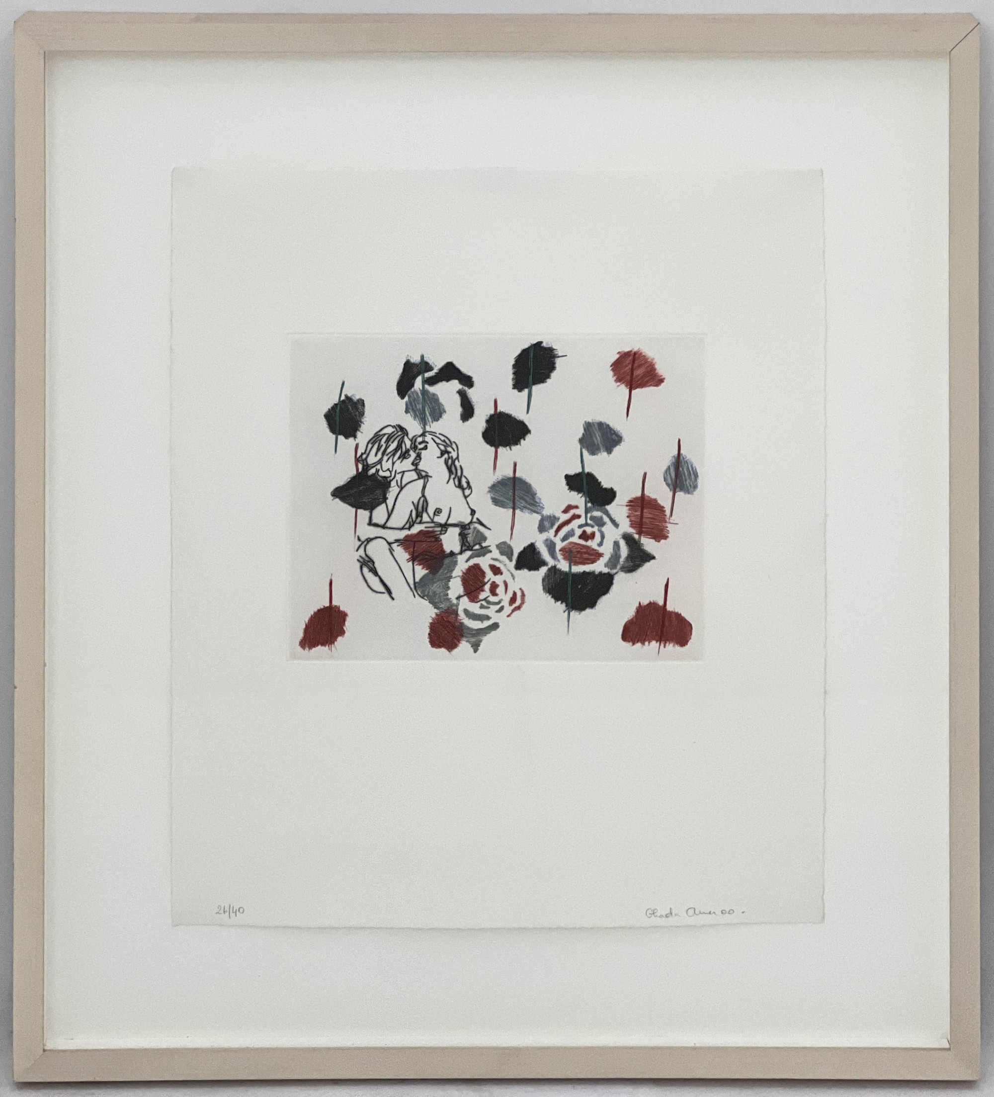 Ghada Amer | Black Rose (2000 (2000) | MutualArt