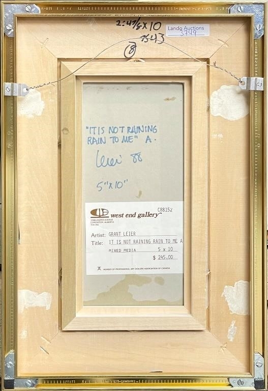 Grant Leier | It's Not Raining to Me A | MutualArt