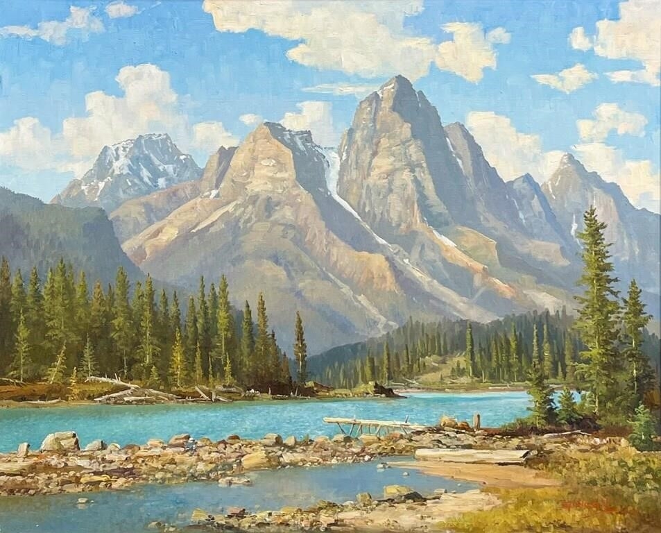 Duncan Mackinnon Crockford | Dragon Peak and Athabaska River | MutualArt