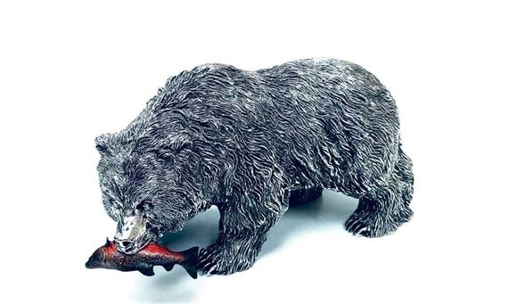 Dean Drever | Bear with Salmon (2014) | MutualArt