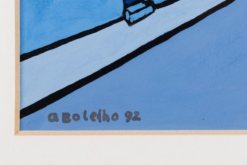 António Botelho | “Rua azul com prédio rosa” | MutualArt