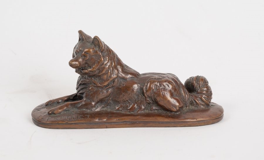 Emmanuel Frémiet | Emmanuel FREMIET D'après Chien couché Bronze ...