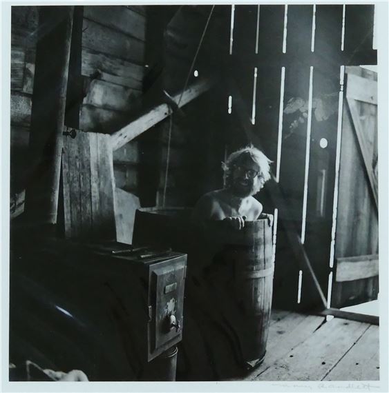 Charles Krafft | Mary Randlett ''Charles Krafft in a Barrel'' Silver ...
