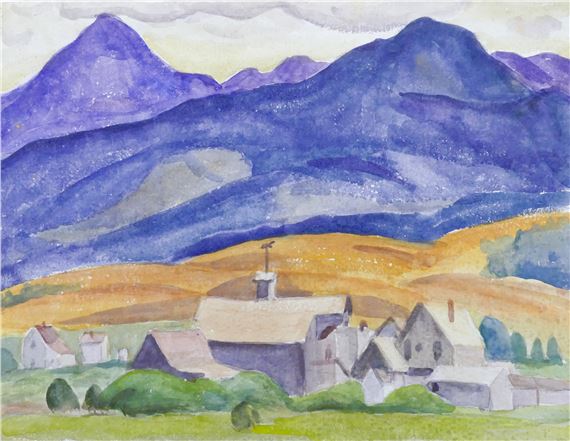 Arthur Runquist | Arthur or Albert Runquist ''Town with Purple ...