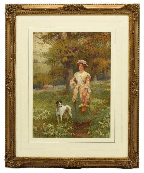 William Affleck | William Affleck (1869-1943) Lady Gathering Spring ...