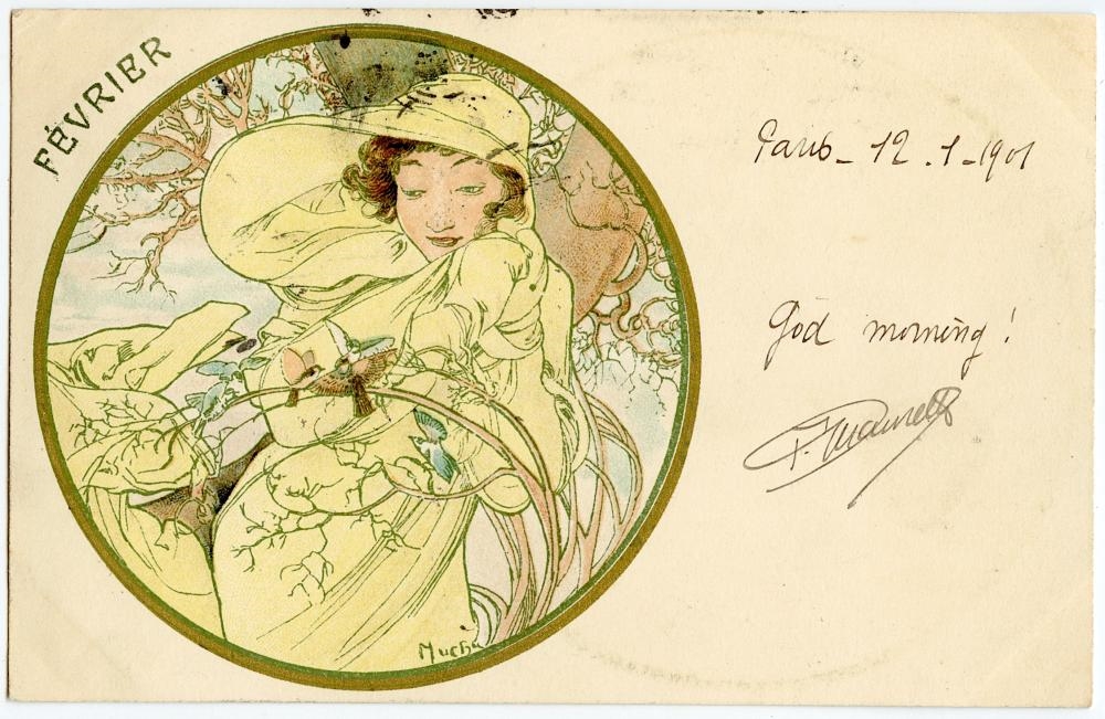 Alphonse Mucha | Antique Original Postcard Nouveau Alphonse MUCHA ...