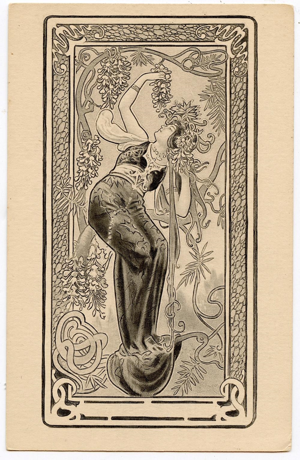 Louis Theophile Hingre | Antique Original Postcard Noveau Theophile ...