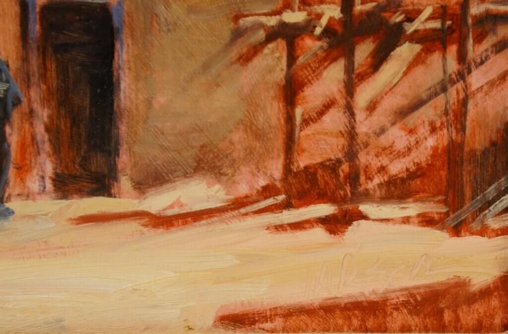 Mike Larsen | Mike Larsen oil on board - Pueblo (1987) | MutualArt