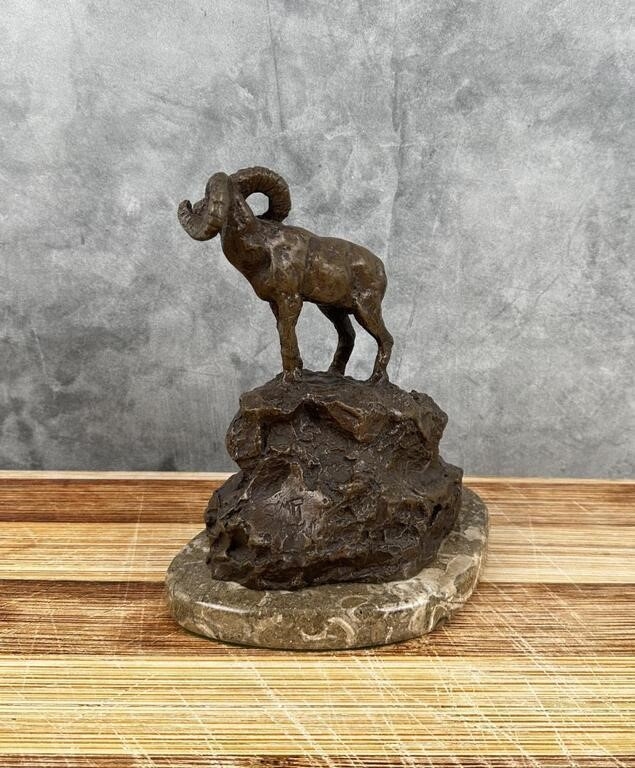 Charles Marion Russell | Charles M Russell Montana Bighorn Sheep Bronze ...