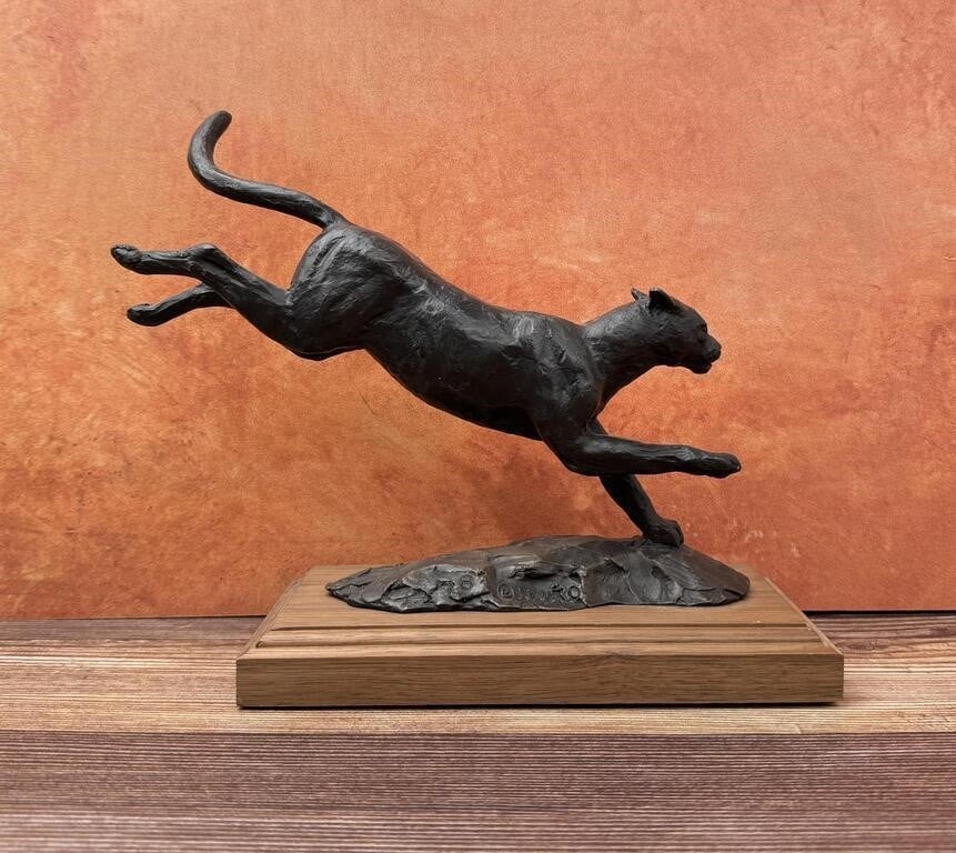 Joe Halko | Joe Halko Montana Mountain Lion Bronze (1976) | MutualArt