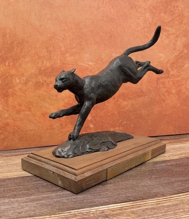 Joe Halko | Joe Halko Montana Mountain Lion Bronze (1976) | MutualArt