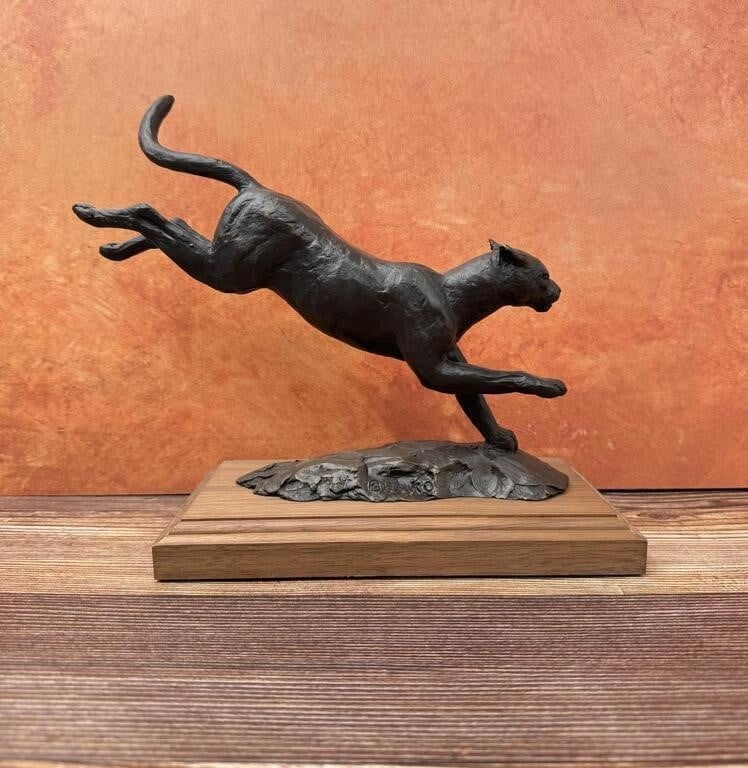 Joe Halko | Joe Halko Montana Mountain Lion Bronze (1976) | MutualArt
