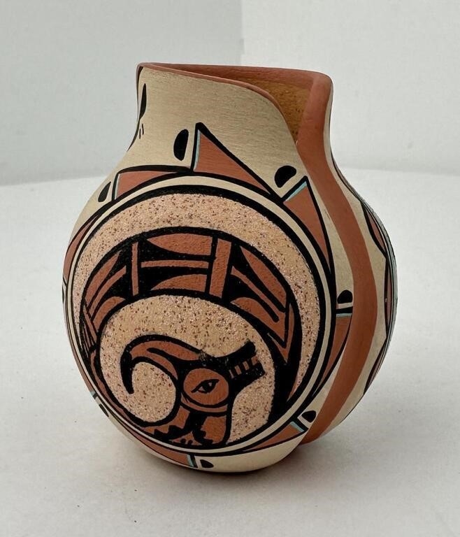 Lawrence And Ruby Toya | Lawrence and Ruby Toya Jemez Pueblo Indian Pot ...