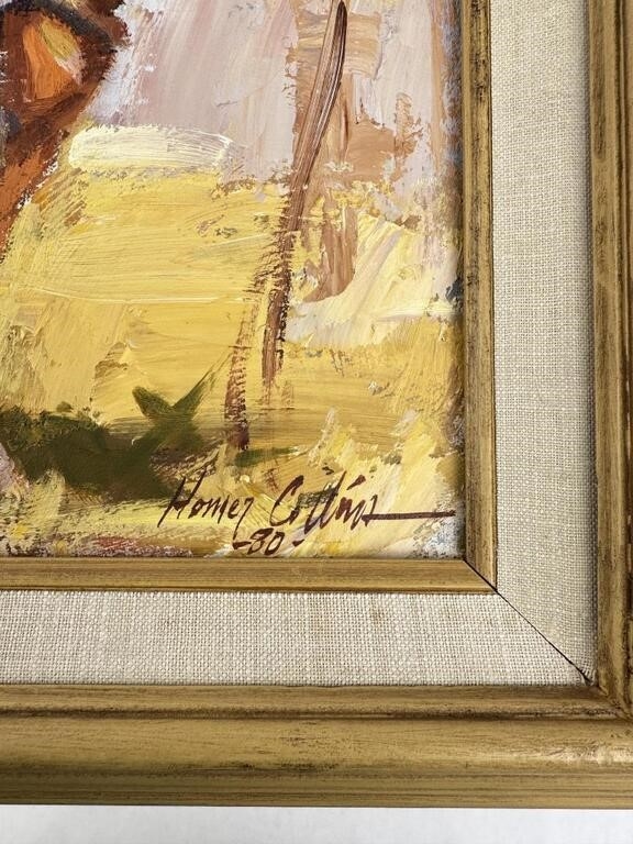 Homer Collins | Homer Collins Montana Cowboy Oil Painting | MutualArt