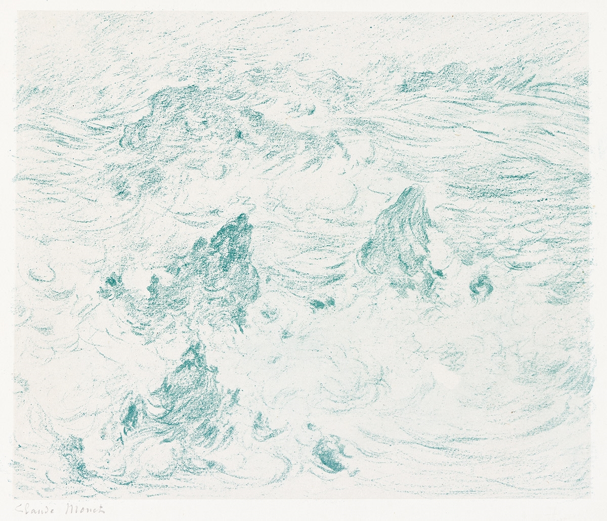 Claude Monet | Tempête à Belle-Île (Circa 1908) | MutualArt