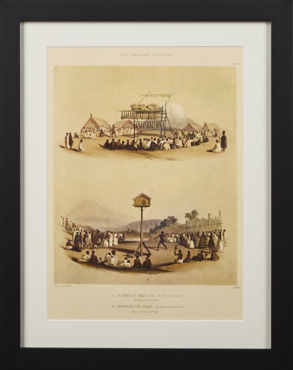 George French Angas | GEORGE FRENCH ANGAS Plate 36 A Feast At Mata-Ta ...