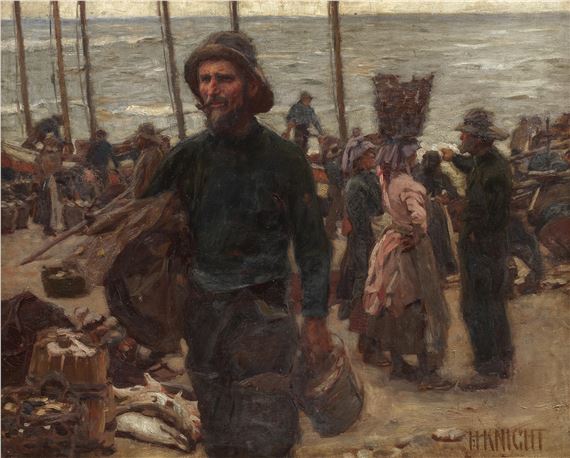 Harold Knight | Portrait of a girl wearing a blue dress | MutualArt