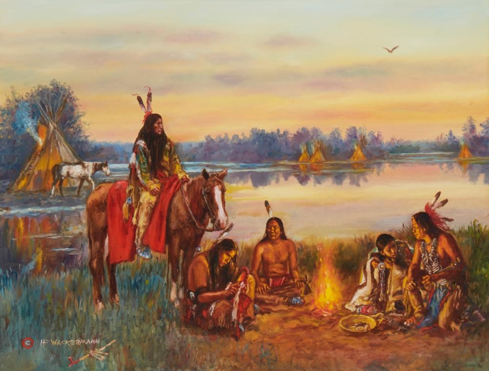 Hubert Wackermann | Kiowa Hunting Party (1982) | MutualArt