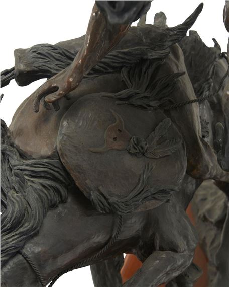 Buck Pettinger | Two Native Americans on horseback (1988) | MutualArt