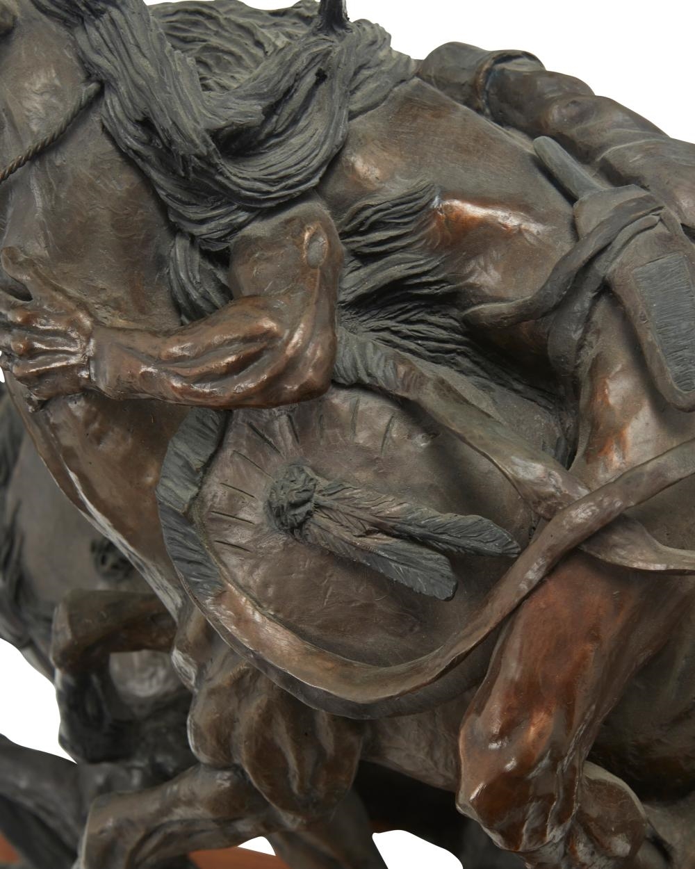Buck Pettinger | Two Native Americans on horseback (1988) | MutualArt