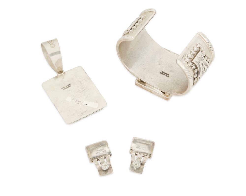 Roie Jaque | A group of Roie Jaque Navajo sterling silver and turquoise ...