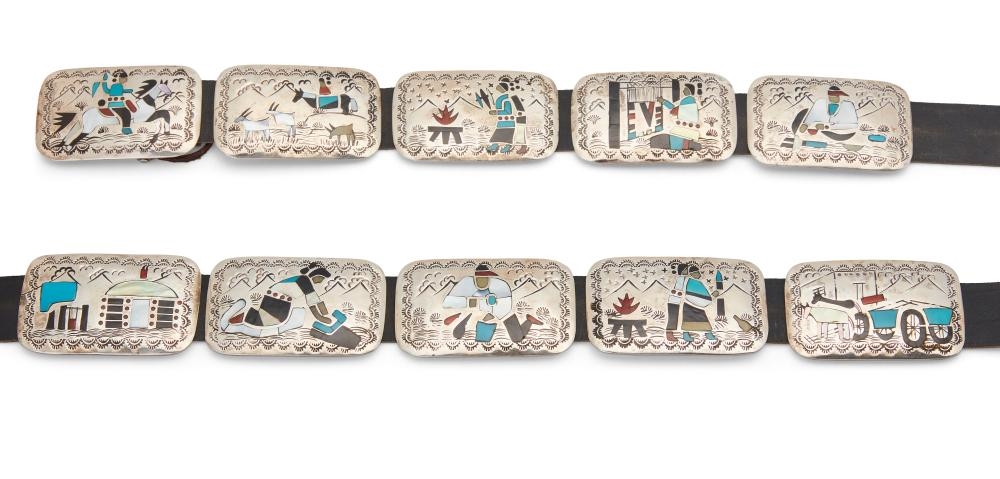 Benjamin Becenti | A Benjamin Becenti Navajo silver and stone ...