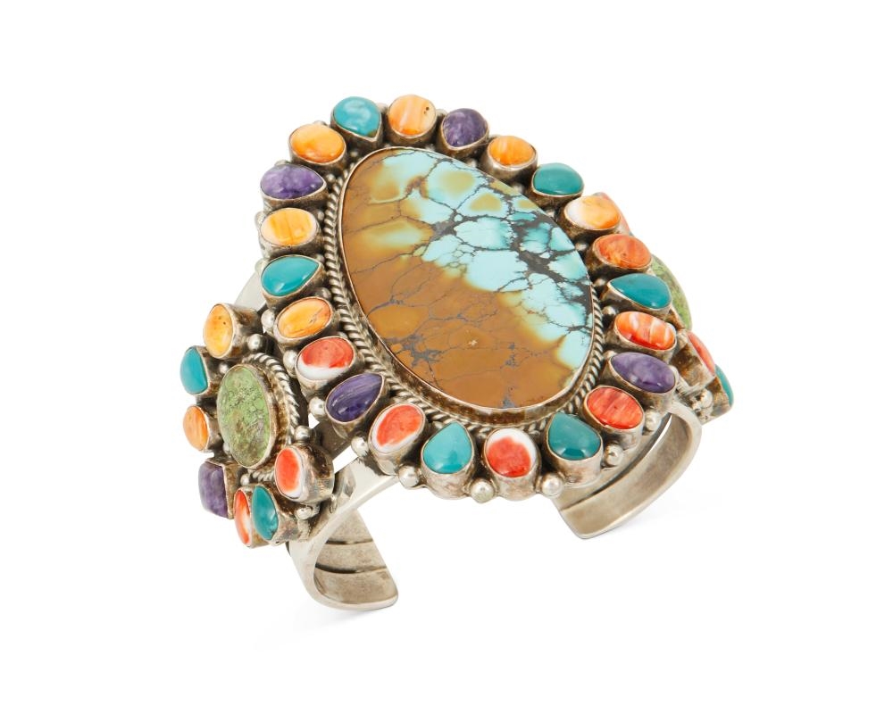 Lee Bennett | A Lee Bennett Navajo set multistone cuff bracelet (20th ...