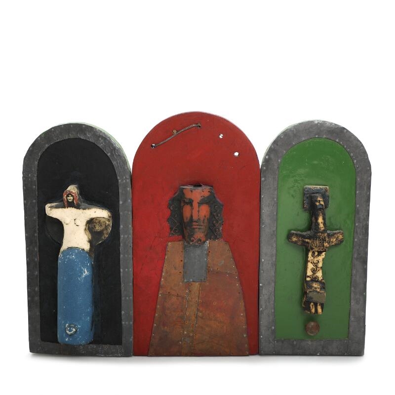 Niels Helledie | Triptych in teh shape of an altarpiece | MutualArt