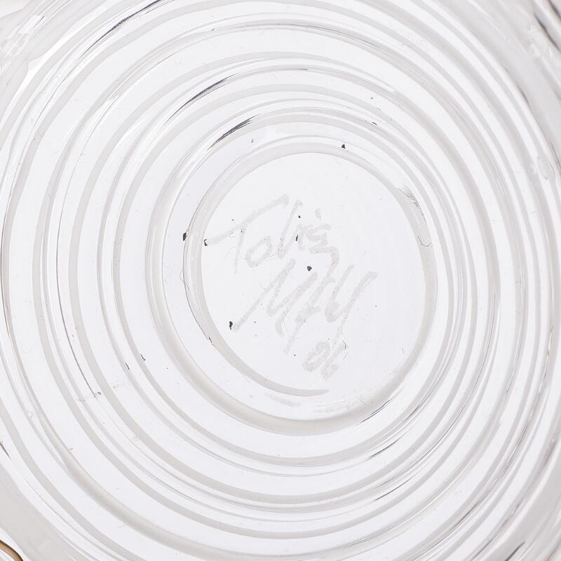 Tobias Møhl | A circular clear glass bowl inlaid with pattern in shades ...