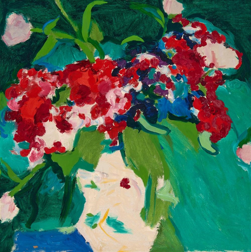 Philip Sutton | Sweet William in the Italian Pot, 1973 (1973) | MutualArt