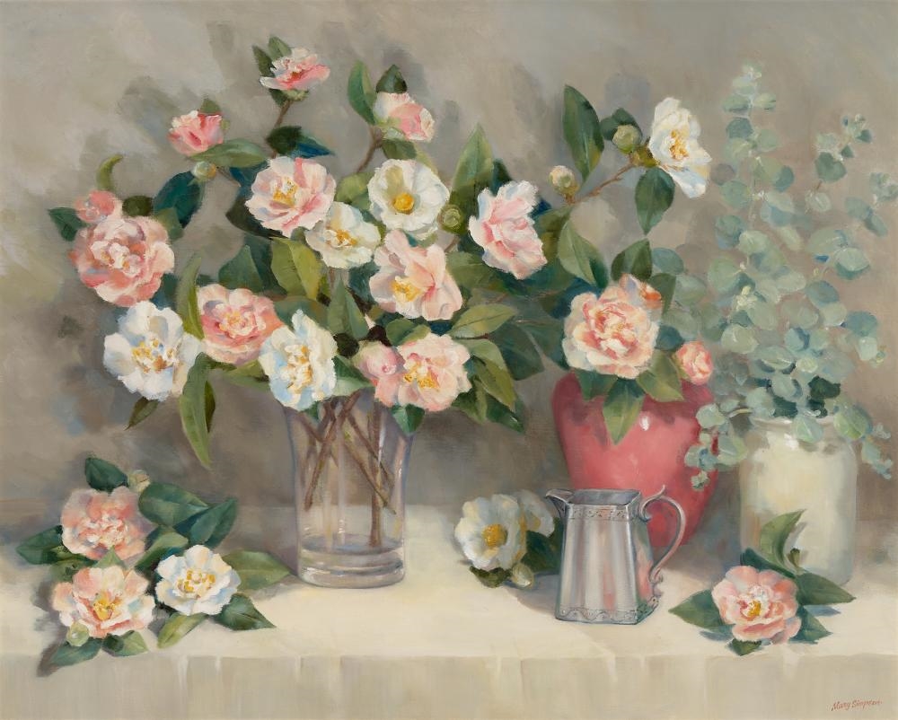 Mary Simpson | A Table of Flowers | MutualArt