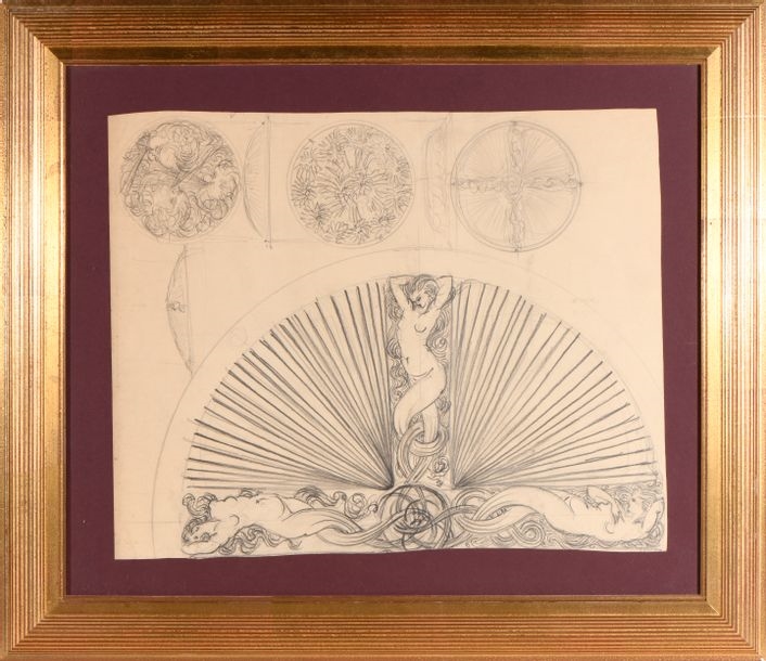 René Lalique | Attributed to René LALIQUE (1860-1945) Project Pencil ...