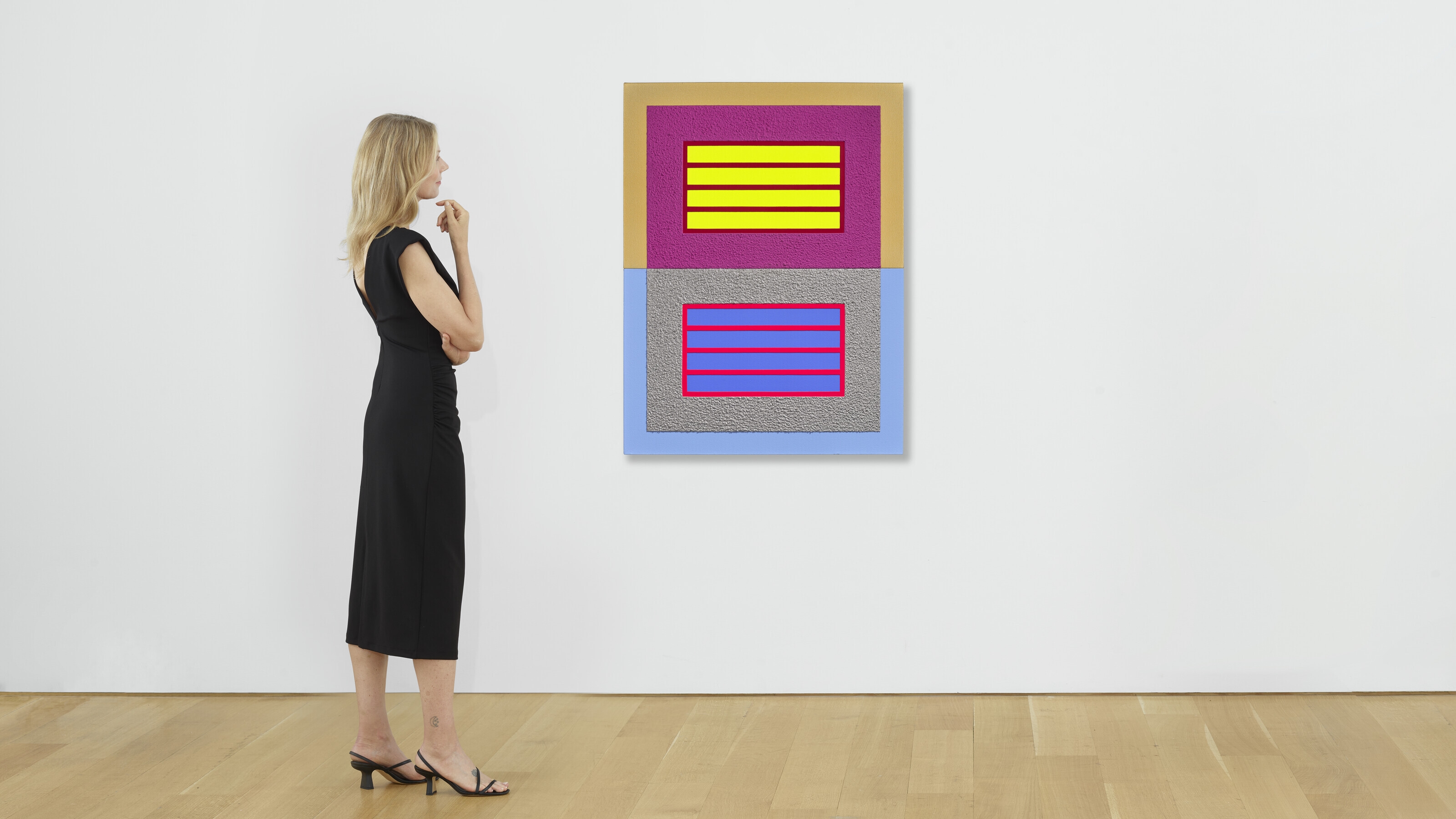 Peter Halley | Rose Prison over Silver Prison | MutualArt