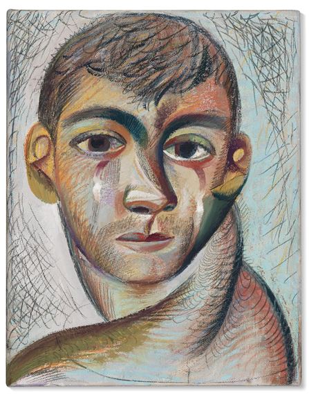 Louis Fratino | Looking back, crying (2018) | MutualArt