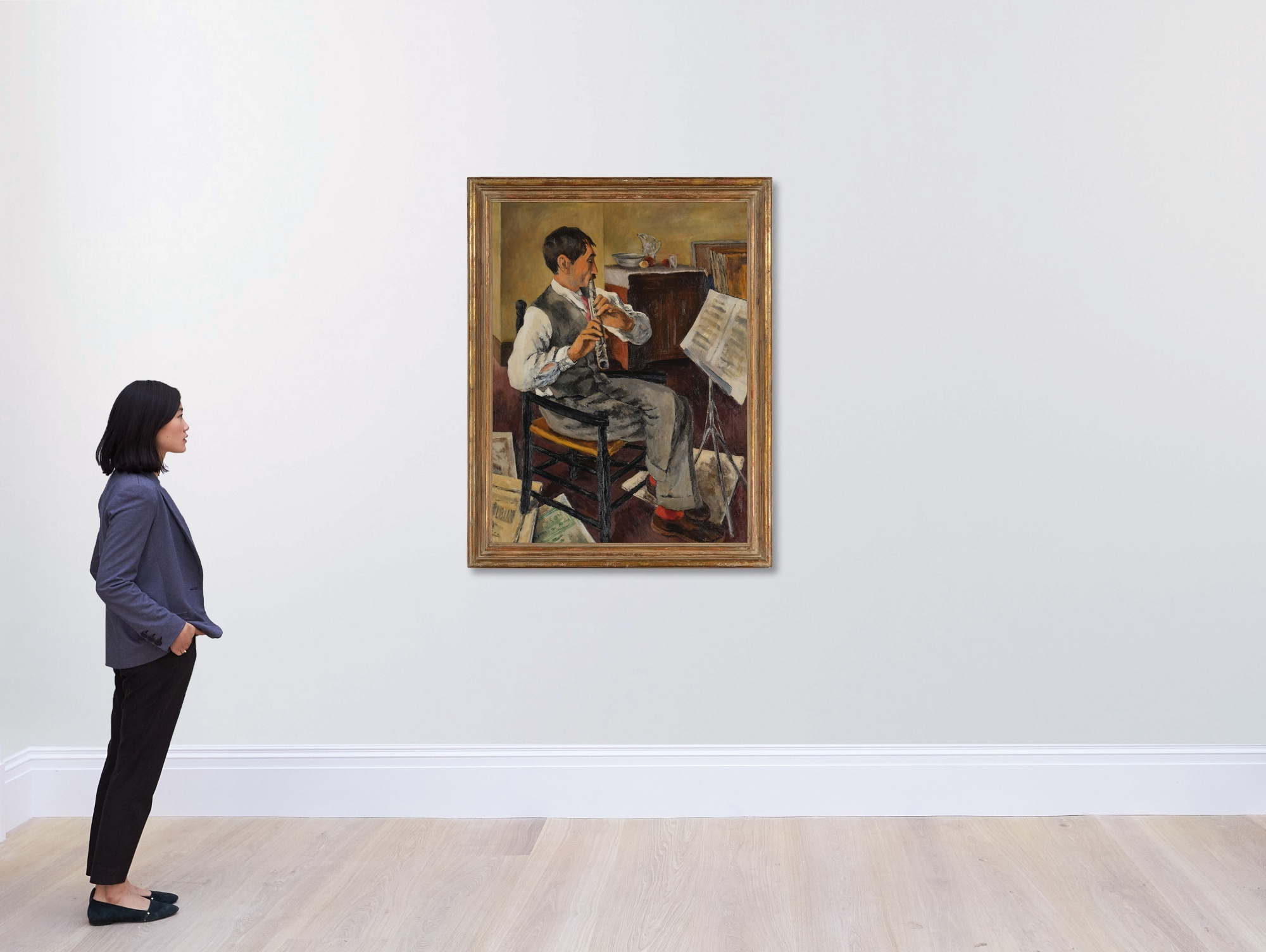 Alexander Brook | George Biddle Playing the Flute (1929) | MutualArt