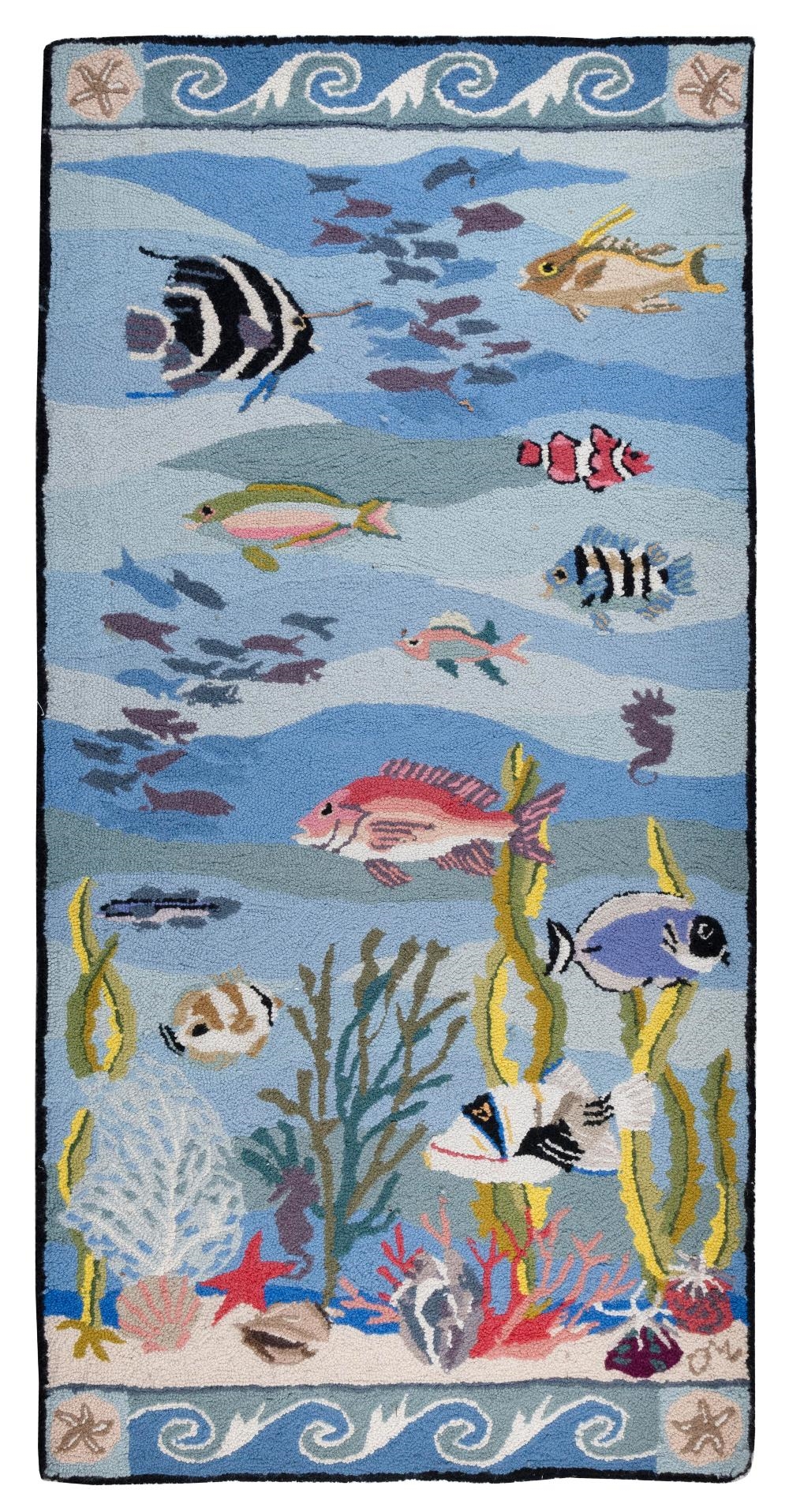 Claire Murray | THREE CLAIRE MURRAY CORAL REEF HOOKED RUGS | MutualArt