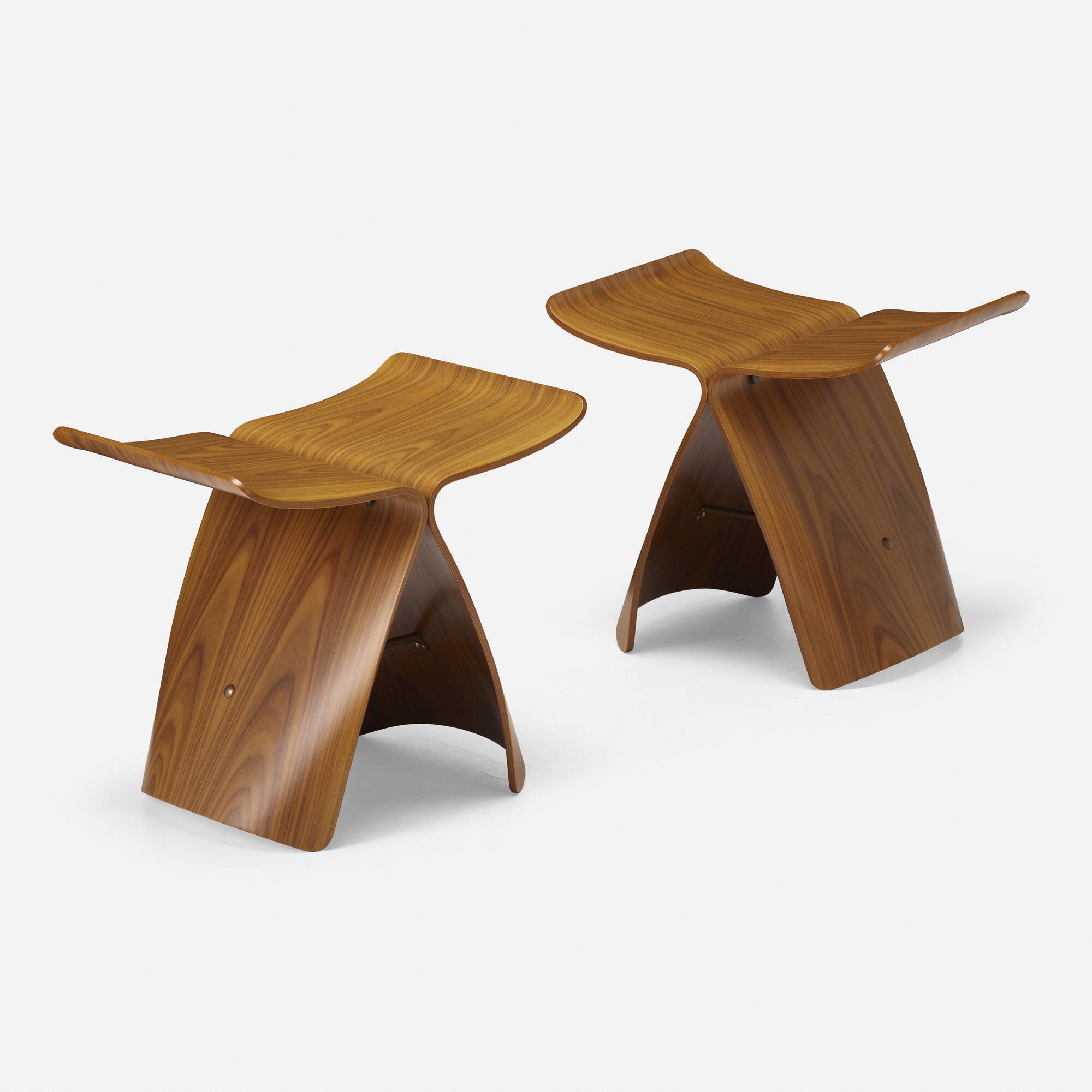 Sori Yanagi | Butterfly stools, pair (Circa 2000) | MutualArt