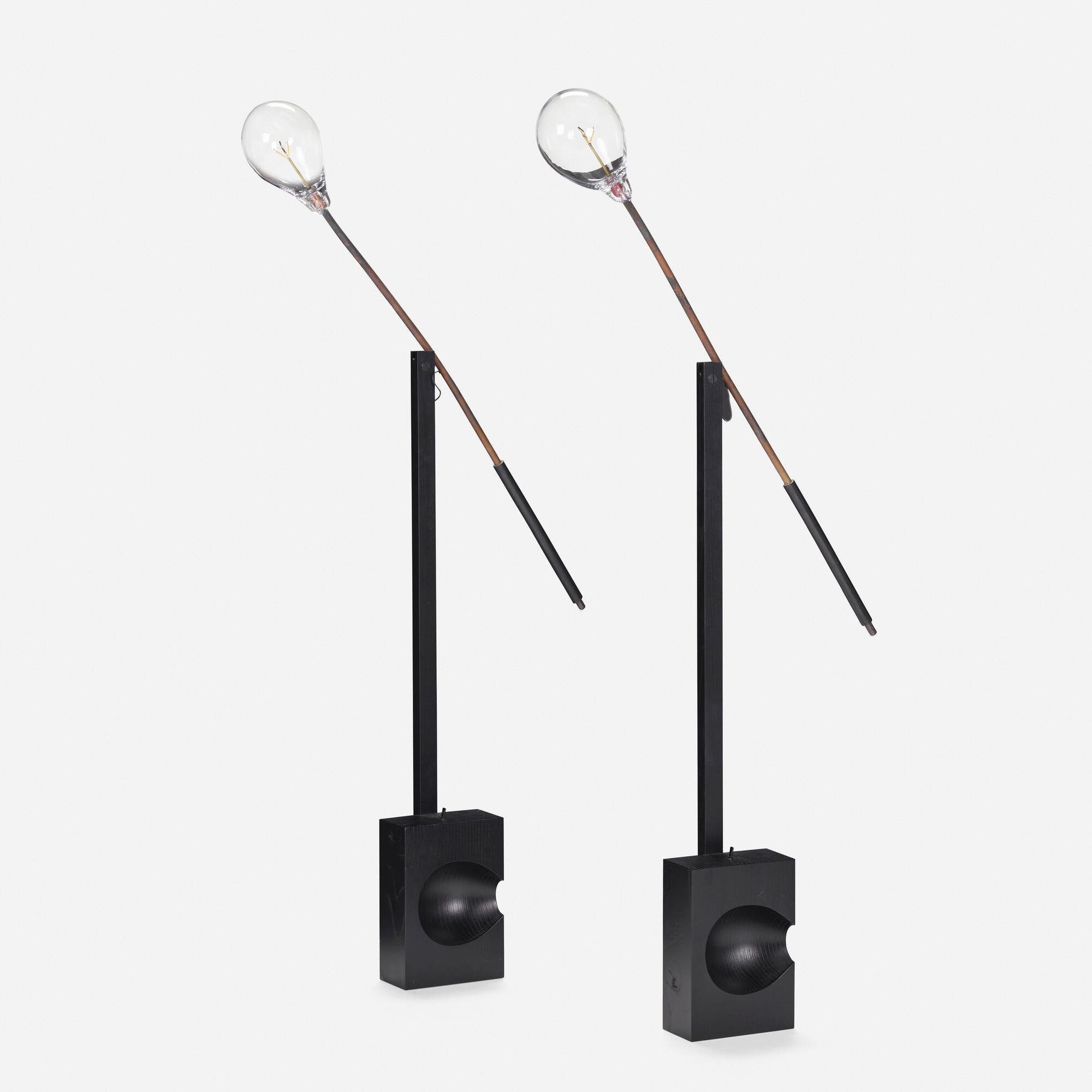Christien Meindertsma | Bulb Bullée floor lamps model TE223, pair ...