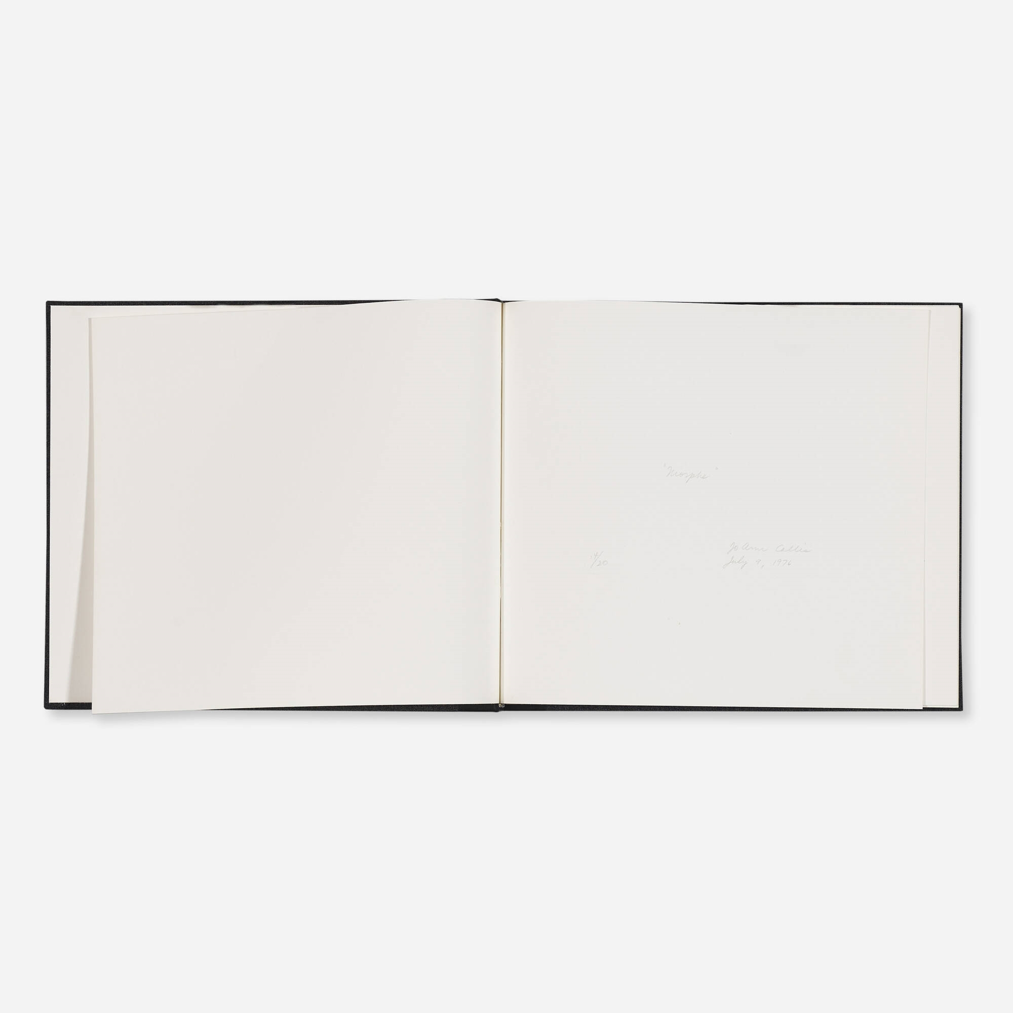 Jo Ann Callis | Morphe (Artist's book (1976) | MutualArt