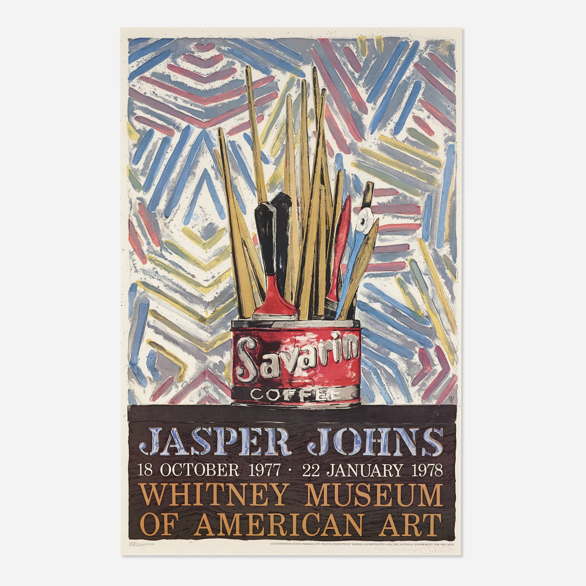 Jasper Johns | Whitney Museum exhibition poster (1978) | MutualArt