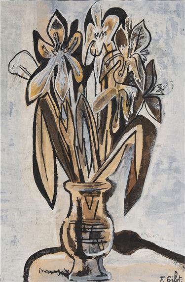 Françoise Gilot | The Blue Flowers or Bouquet de Lys (1963) | MutualArt