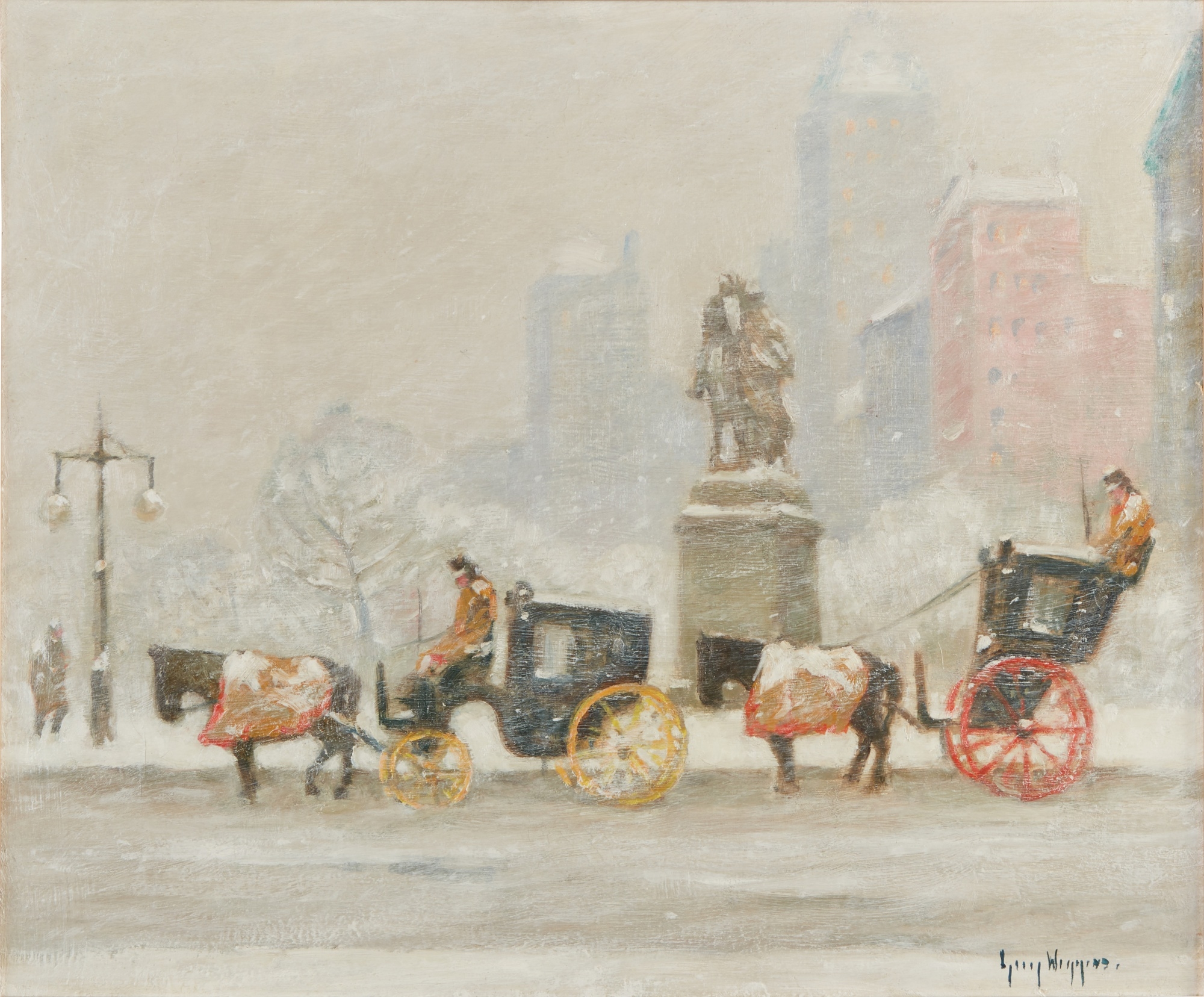 Guy Carleton Wiggins | At the Library, Winter | MutualArt