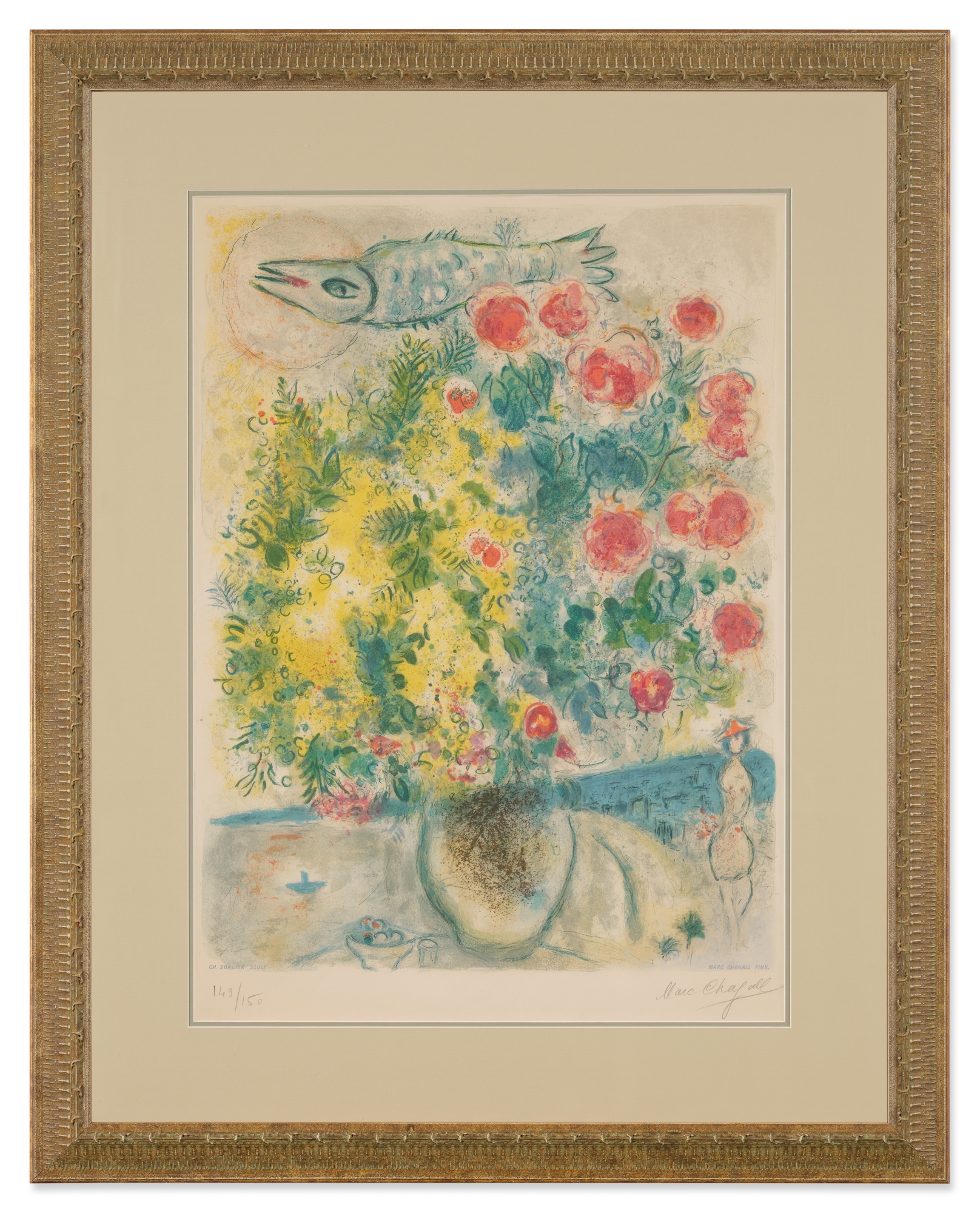 Marc Chagall | Roses et Mimosas, from Nice et la Cote d'Azur (Charles ...
