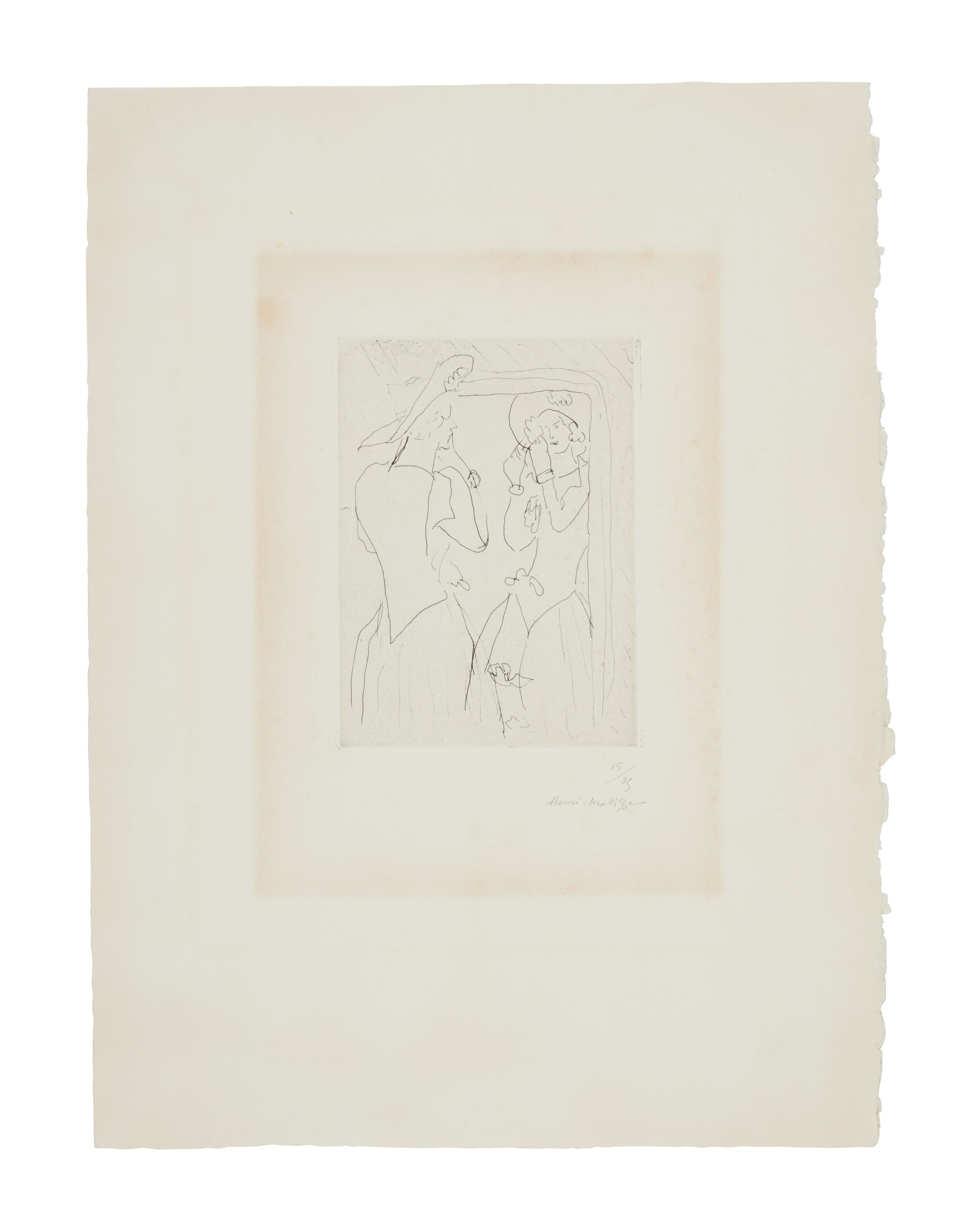 Henri Matisse | Jeune fille au chapeau devant la glace (Duthuit 229 ...