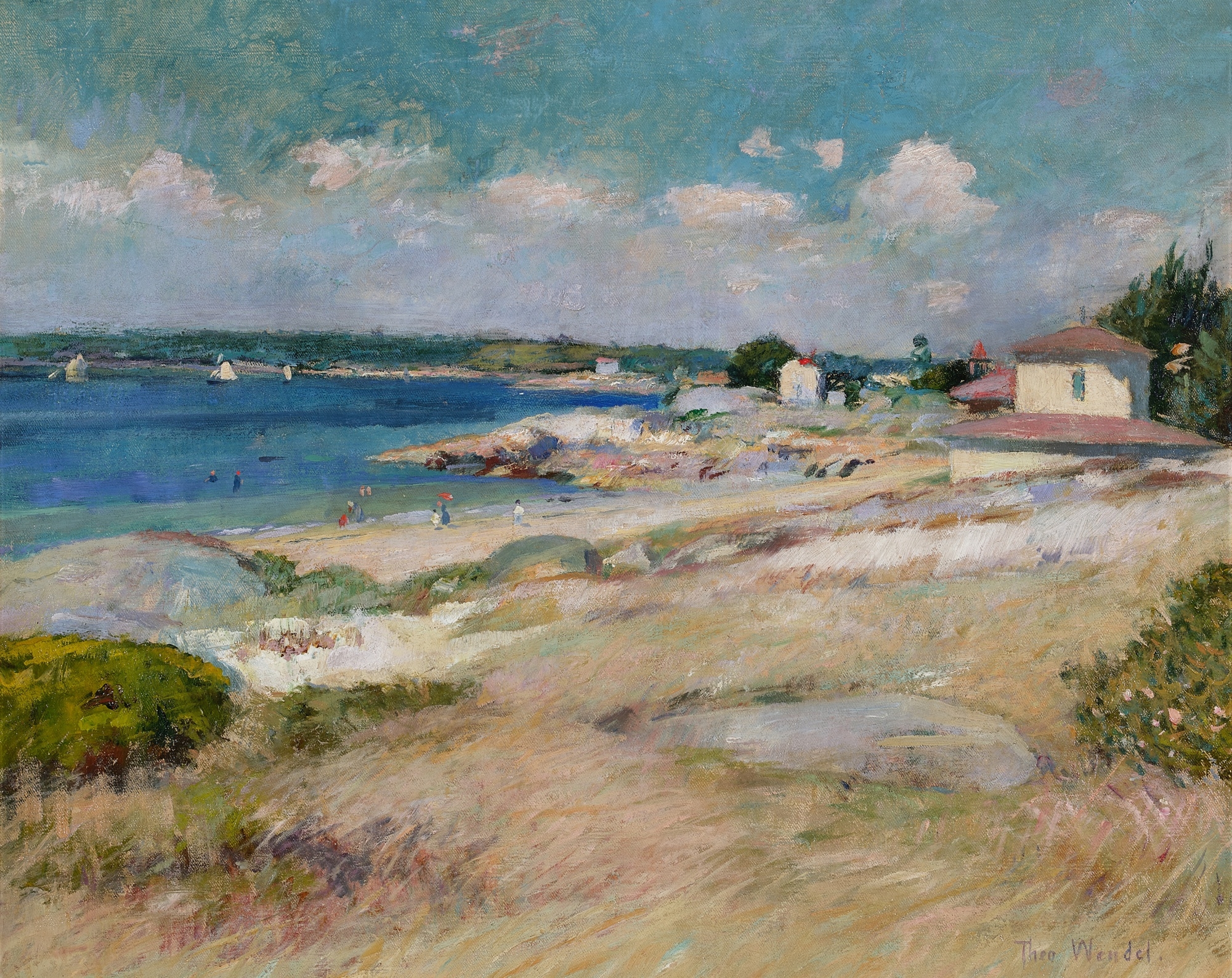 Theodore Wendel | A Day at the Beach, Eastern Point | MutualArt