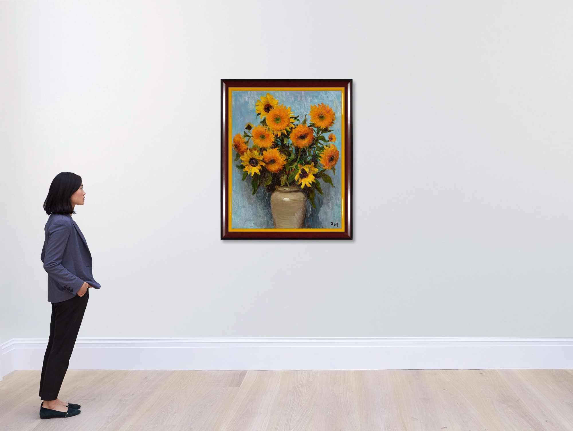 Marcel Dyf | Tournesols au pot Vincent (1971) | MutualArt