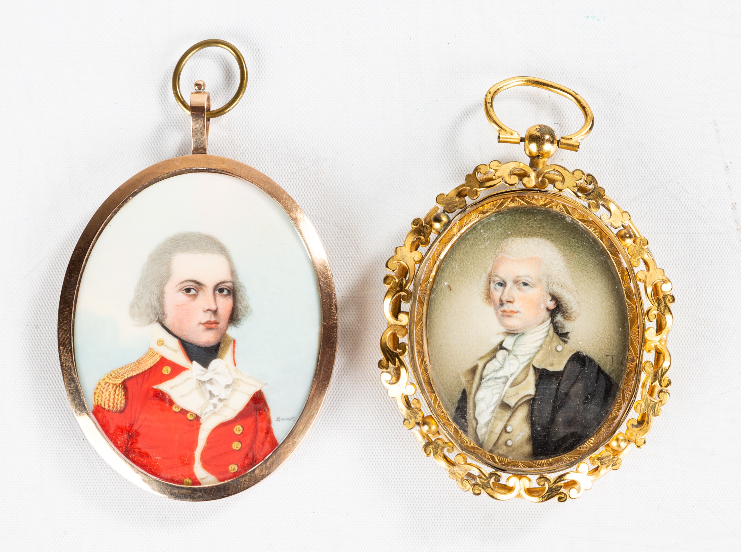 Frederick Buck | Two Military Portrait Miniatures | MutualArt