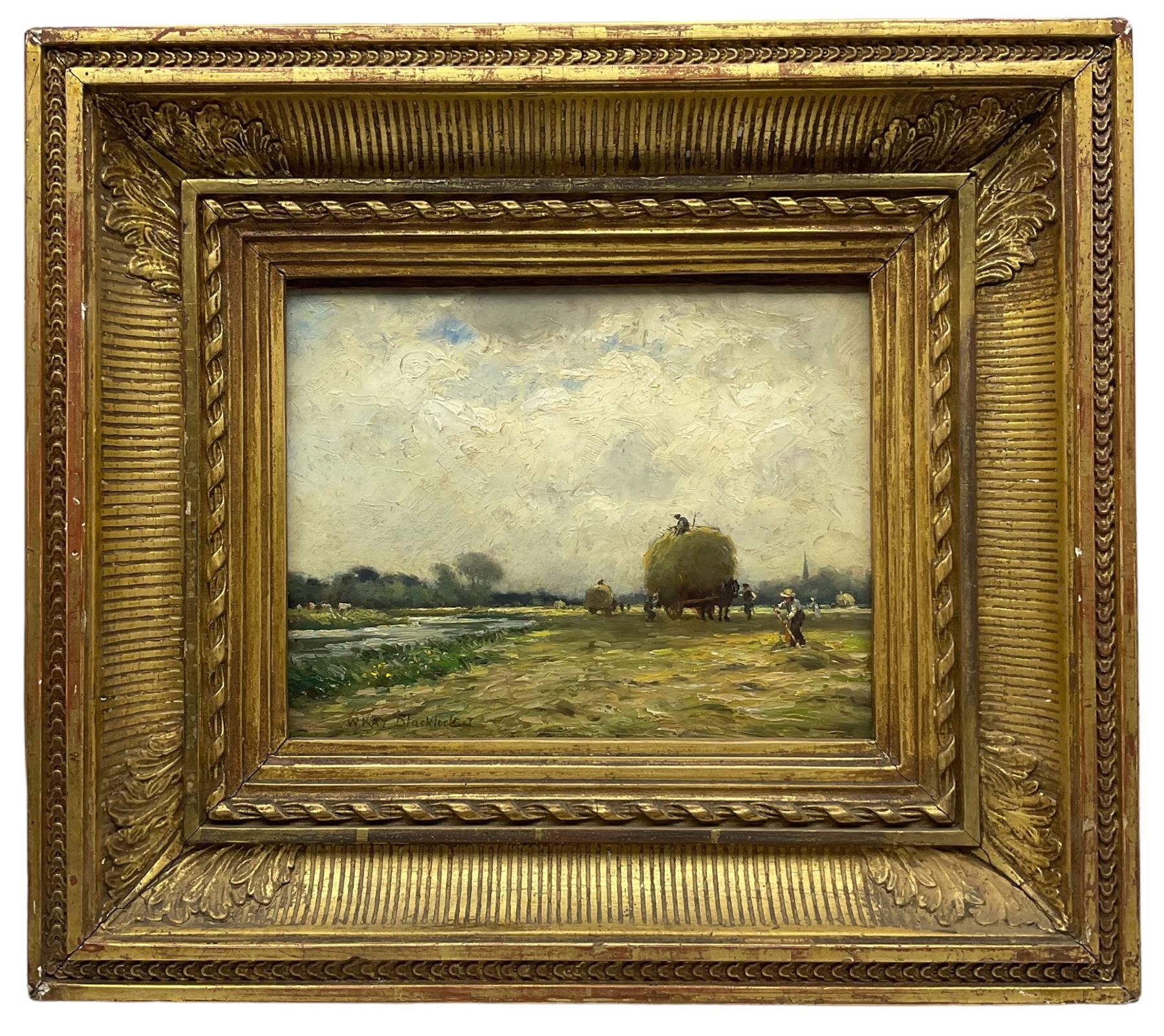 William Kay Blacklock | Loading the Hay Carts (1917) | MutualArt